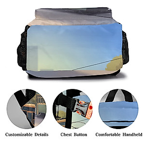 Liveweike Train Personalized Kids Backpack with Name Teen Girl Boy Primary School Travel Bag