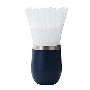 ALINK 500-Pack Clear Flexible Drinking Straws, Plastic Disposable Bendy Straws - 7.75" x 0.23"