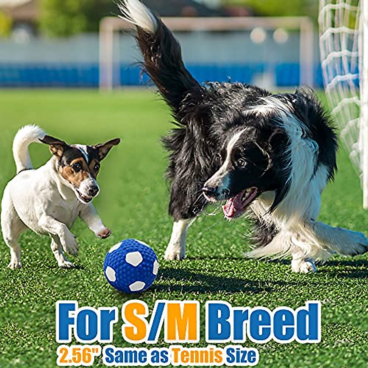 Wieppo Soft Squeaky Dog Ball 2.56”, Latex Squeaky Dog Toys for Medium Dogs and Small Dogs to Fetch, Chase 3pcs