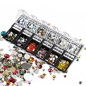 1 Piece Plastic Jewelry Box Organizer Nail Art Storage Box 12 Grid Plastic Storage Box Jewelry Storage Box Rhinestone Organizer Container Case Plastic Bead Case Storage, Black