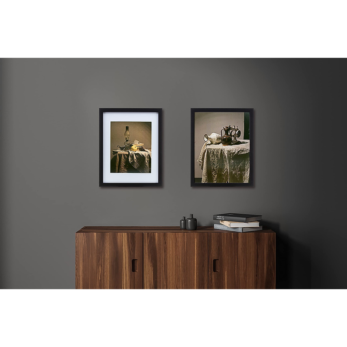 HEART ART 11x14 Picture Frame Set of 9,Display 11 x 14 Frame For 8x10 Picture Frame With Mat,11 by 14 Picture Frame For Wall,Gallery Wall Frame Set,Black