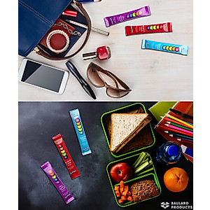 Skittles Singles To Go - Variety Pack of 6 - Candy Flavoring Water Enhancer – 3 Flavors of Skittles Drink Mix - Bundle with Ballard Products Recipe card