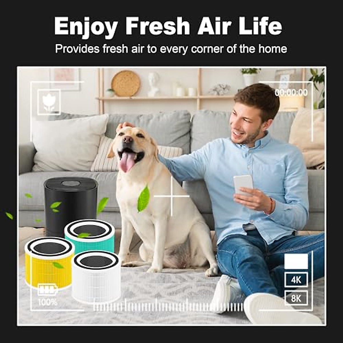 240 True HEPA 14 Replacement Filter Compatible with Puroair 240, 3-in-1 True HEPA Filter Replacement, Grade True HP-14 with Activated Carbon Filter, 2 Pack, White