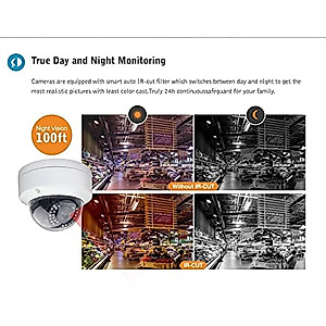 5MP PoE IP Dome Security Camera, 2.8mm Wide Angle, H.265 IP66 Waterproof Built-in Micphone/Audio, Compatible with Hik Vision NVR, Not PTZ Camera