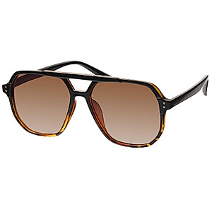 mosanana Aviator Sunglasses for Women Men Tortoise Polarized Trendy Cool Cute Funky Fashion Oversized Large Big Retro Vintage Stylish MS52243