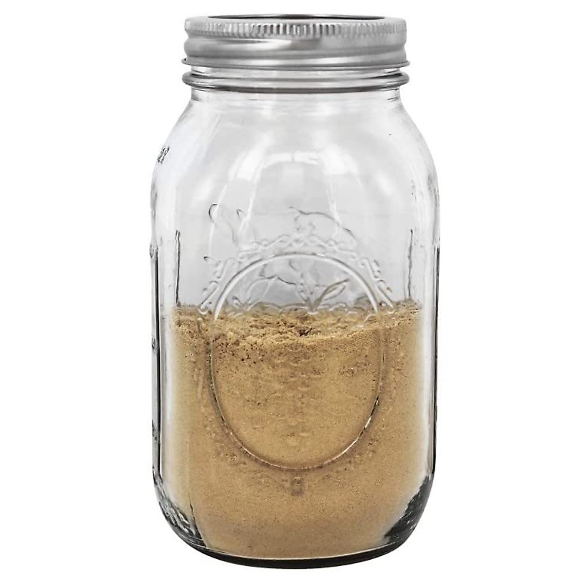 Regular Mouth Mason Jars 32 oz - (3 Pack) - Ball Regular Mouth Quart 32-Ounces Mason Jars With Airtight lids and Bands - For Canning, Fermenting, Pickling, Storage - Microwave & Dishwasher Safe