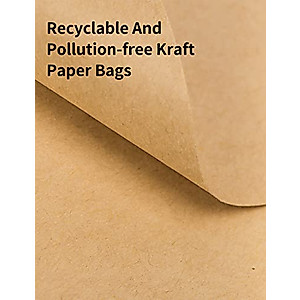 RACETOP Small Brown Kraft Paper Bags with Handles Bulk, 5.9"x3.2"x8.3" 100Pcs Small Brown Gift Bags, Mini Paper Bags, Gift Bags Bulk, Goodie Bag, Retail Bags, Gift Wrap Bags, Shopping Bags