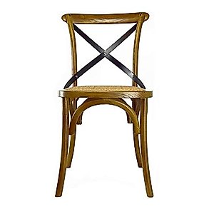 2xHome Cross Back Walnut Dining Chair