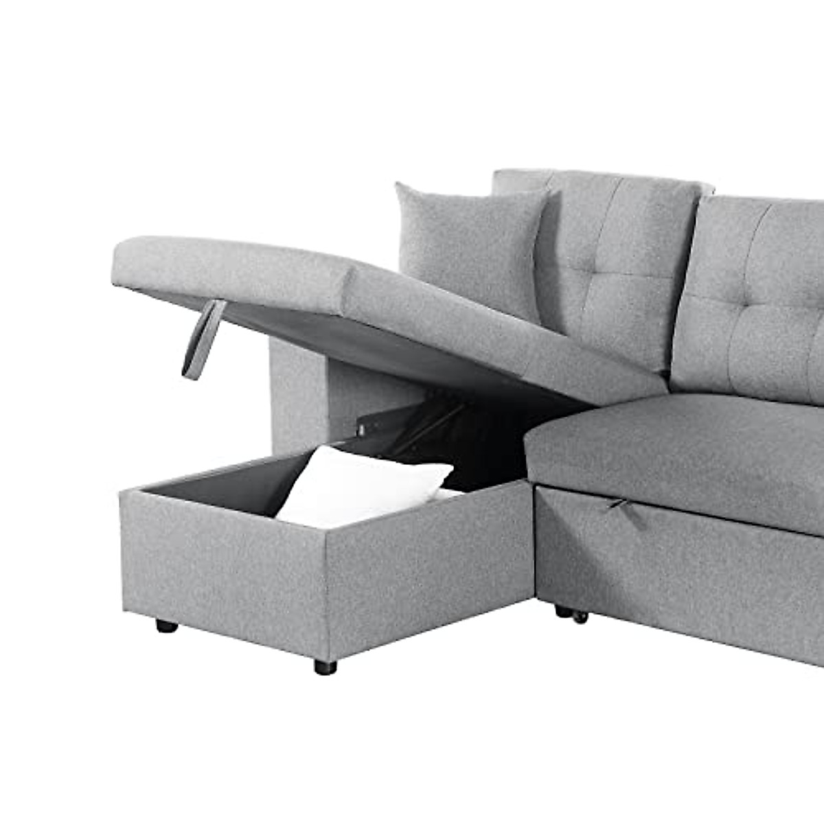 Devion Furniture Sue Sofabed, Light Gray
