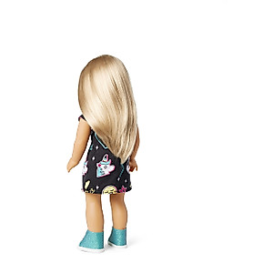 American Girl Truly Me 18-inch Doll #100 with Blue Eyes, Blonde Hair, Lt-to-Med Skin, Printed T-shirt Dress, For Ages 6+