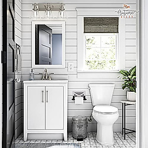 Autumn Alley Farmhouse Bathroom Trash Can - Galvanized Trash Can with Lid and Pedal for Rustic Bathroom, Farmhouse Kitchen Trash Can, Country Home Décor, 5L, 1.3 Gallon, Galvanized Grey