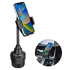 kemimoto Car Cup Holder Phone Mount 360° Adjustable Cell Phone Holder Compatible with Car, Golf Cart, Truck, ATV, Black
