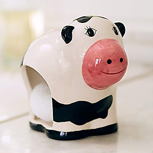 Home Essentials Ceramic Cow Scrubby Holder