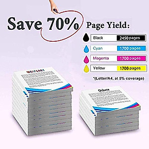 Wolfgray 88XL Ink Cartridge Compatible for HP 88XL 88 XL Ink Cartridge for HP Officejet Pro K5400 K550 K8600 L7480 L7550 L7580 L7590 L7650 L7680 L7750 L7780 Printer(4Black 2Cyan 2Magenta 2Yellow)