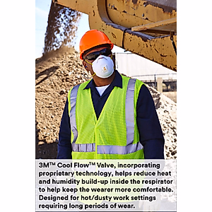 3M Particulate Respirator 8511Pro, N95, Disposable, Grinding, Sanding, Sawing, Sweeping, Dust, Smoke, 5/Pack