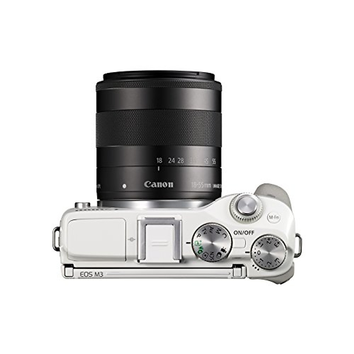 Canon EOS M3 Mirrorless Camera Kit with EF-M 18-55mm Image Stabilization (IS) STM Lens - Wi-Fi Enabled (White)