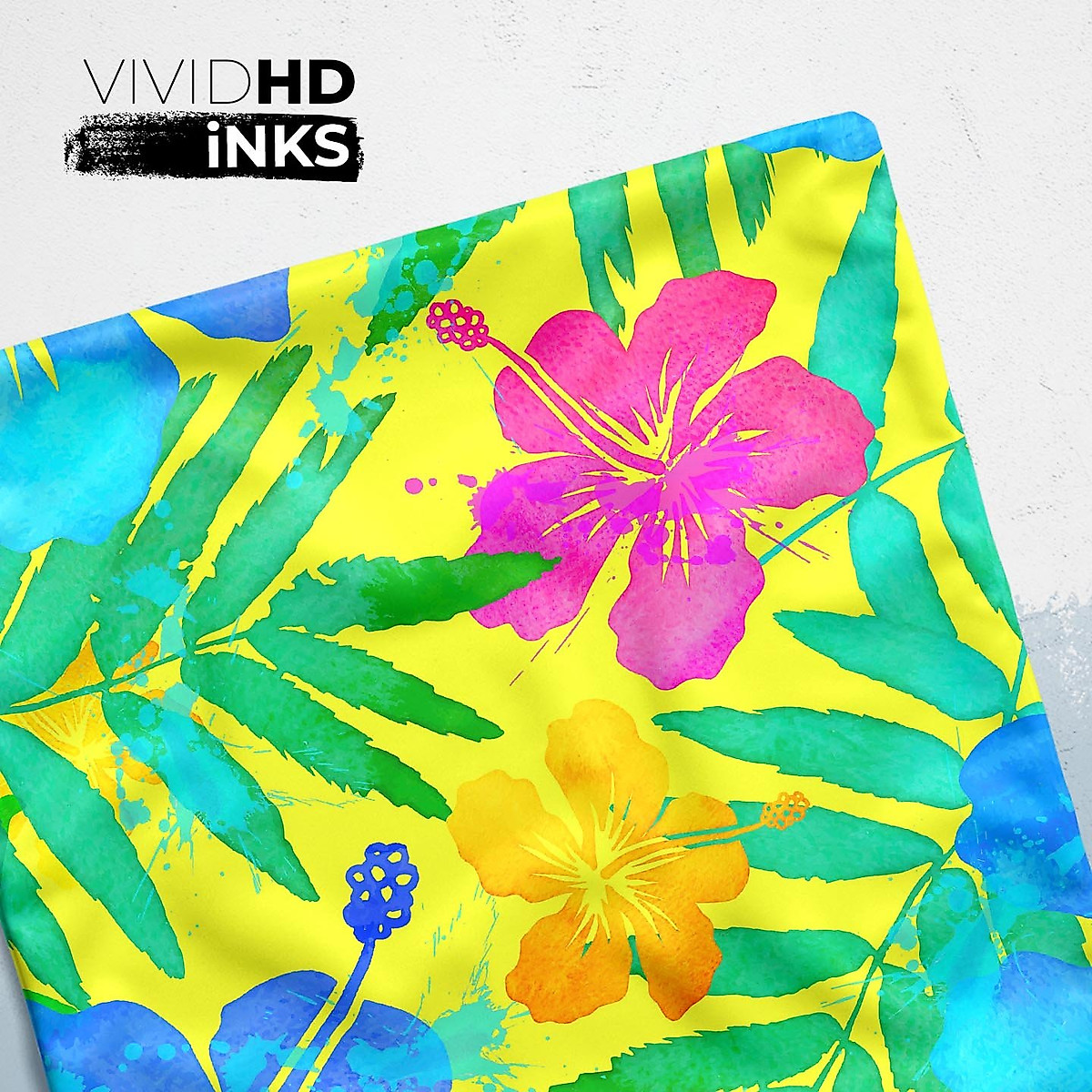 iiRov Summer Design Ink-Fuzed Decorative Throw Pillow - Tropical Fluorescent v2