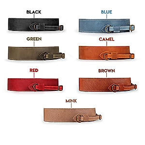 MegaGear MG1515 Sierra Series Genuine Leather Camera Shoulder or Neck Strap - Brown Compact