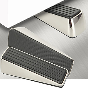 6 Pack Door Stopper, Heavy Duty Door Stop Wedge, Metal Zinc Alloy Doorstop with Anti-Slip Rubber Base, Door Jam Stoppers for Bottom of Any Door, Any Floor, Home, Office, Dorm, Classroom