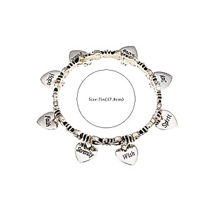 Madison Tyler Religious Prayer Bracelet for Women Religious Jewelry Gift for Girls Christian Gift, Rhodium,