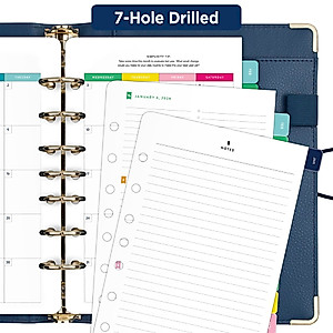 Simplified by Emily Ley for AT-A-GLANCE® Weekly Loose-Leaf Planner Refill Pages, 5-1/2" x 8-1/2", January to December 2024, EL100-4111