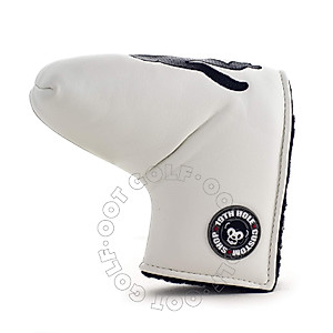 Dancing Monkey Golf Headcover for Blade and Midsize Mallet Putter, White, Head Cover