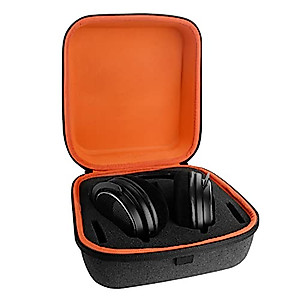 Geekria Shield Case for Large-Sized Over-Ear Headphones, Replacement Hard Shell Travel Carrying Bag with Cable Storage, Compatible with HiFiMAN HE 1000, SHURE SRH440 Headsets (Dark Grey)