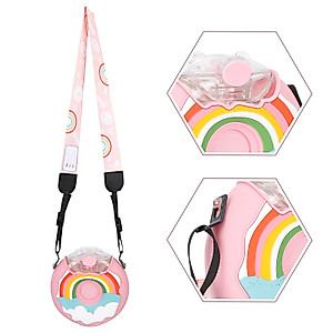 Sippy Cups Water Bottle Doughnut Straw Sippy Cups Large Capacity Leakproof Cup Bottles Sports Water Bottle Water Jug for Girls Boys Sippy Cup