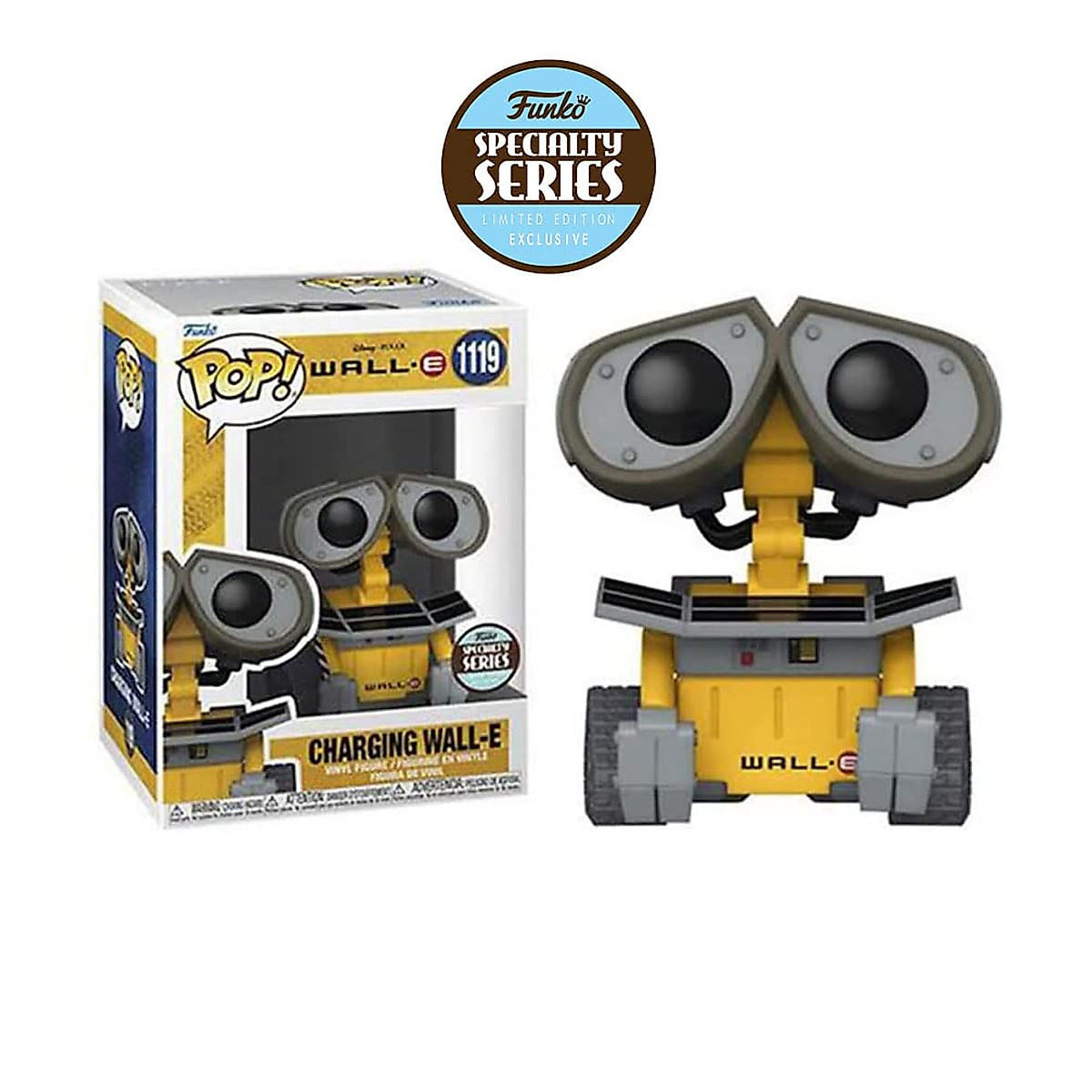 Funko Charging Wall-E Specialty Series Pop Protector Bundle – Disney Charging Wall-E Specialty Series Pop Figurine 3.75 Inch with Clear Plastic Pop Protector Case