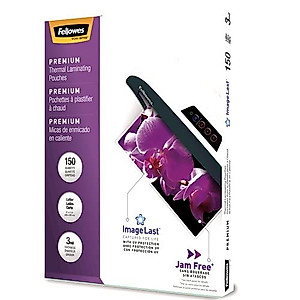 Fellowes Thermal Laminating Pouches - ImageLast™, Jam Free, Letter, 3mil, 150 Pack