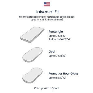 Halo Bassinest Fitted Sheets, TotAha Buttery Soft Universal Bassinet Sheets Neutral Bedside Bassinet Sheet For Girls Boys Compatible With Halo, Baby Delight, Koola, Chicco Lullago, Mika Micky Mattress