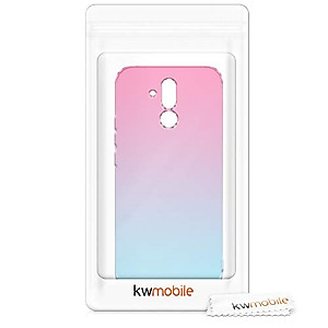 kwmobile Case Compatible with Huawei Mate 20 Lite - Case Transparent Gradient Phone Cover - Bicolor Dark Pink/Blue/Transparent