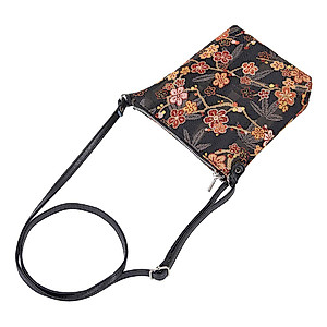Signare Tapestry Small Crossbody Bag Sling Bag for Women with Ume Sakura Design Japanese Style