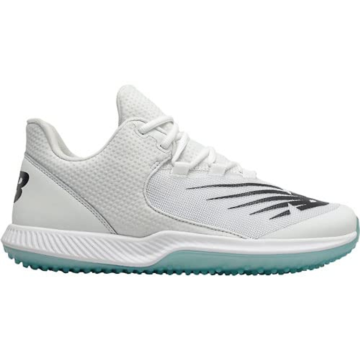 New Balance Men's FuelCell 4040 V6 Turf-Trainer Baseball Shoe, White/Black, 12