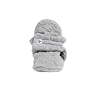 Burt's Bees Baby baby girls Booties, Organic Cotton Adjustable Infant Shoes Slipper Sock, Heather Grey Quilted, 0-3 Months US