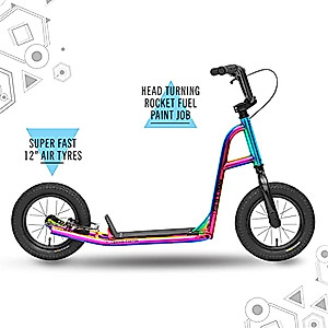 SULLIVAN Terra Firma All-Terrain BMX Scooter, Premium Quality, Push Scooter for Ages 6 to 12 Years, Kick Scooter, 12 inch Wheels, Fast Rolling Tires, Powerful Brake, Comfortable Grips, Safety Pad