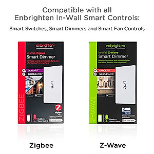 Enbrighten Add-On Switch QuickFit and SimpleWire, In-Wall Toggle, Z-Wave ZigBee Wireless Smart Lighting Controls, NOT A STANDALONE Switch, 46200