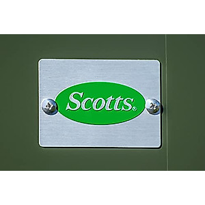 Scotts 6' x 3' x 6' Garden Storage Cabinet, Compact Outdoor Lockable Metal Shed Kit for Backyard, Patio, and Lawn