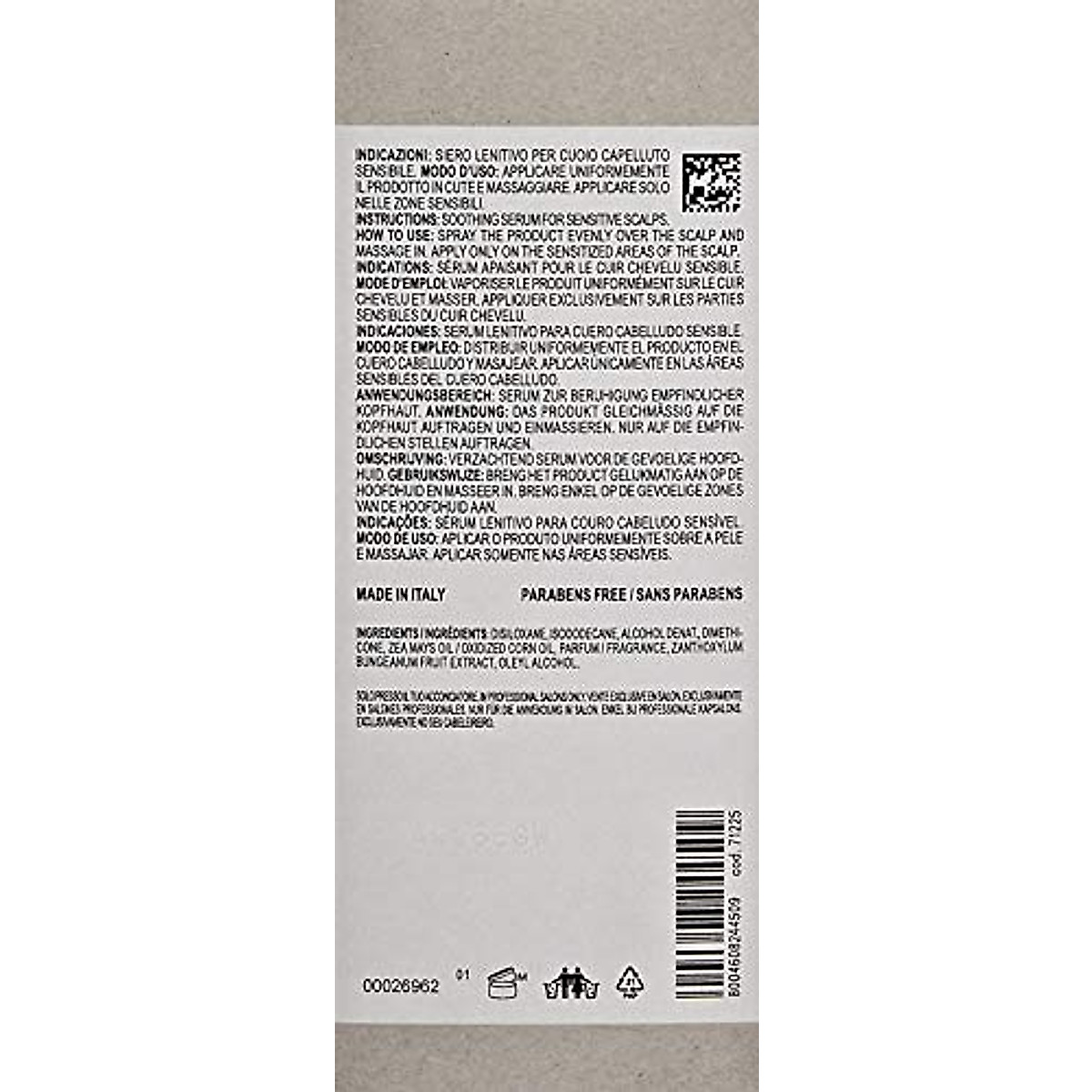 Davines Naturaltech CALMING Superactive Soothing Serum, Irritation Relief For Sensitive Scalps, 3.38 Fl. Oz.