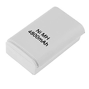 Cotchear Double 4800mAh Rechargeable Battery Pack + USB Charger Cable Pack + Charging Base for Xbox 360 Controller - White