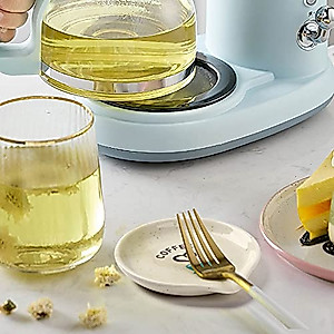 FANGSUN Ceramic Coffee Spoon Holder Rests for Coffee Station Decor, Mini Spoon Holder for Stove Top Countertop, Small Teaspoon Rest, Porcelain Spoon Holder For Coffee Bar Accessories, White, 3.5 Inch