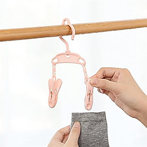 LIUZH Portable Travel Hanger Clothespin Plastic Compact Mini Foldable Underwear Rack Panty Socks Clip ( Color : Black-JoJo's Bizarre Adventure1 , Size : 18*8.5cm )