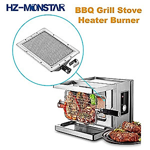 HZ-MONSTAR Ceramic Infrared DIY Heating Gas Burner, 8.66"x 6.69" (220x170mm) Infrared Heating Flame Ceramic Burner Head, Replacement Part for Outdoor Indoor Heater, BBQ Grill Stove, Oxyhydrogen Burner