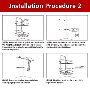 Vdomus Strong Shower Caddy 2 Tier Bathroom Corner Shelf Organizer Polished Chrome - No Drilling Needed Shower Shelves Wall Mounted for Bathroom shower Accessories Shower Stand