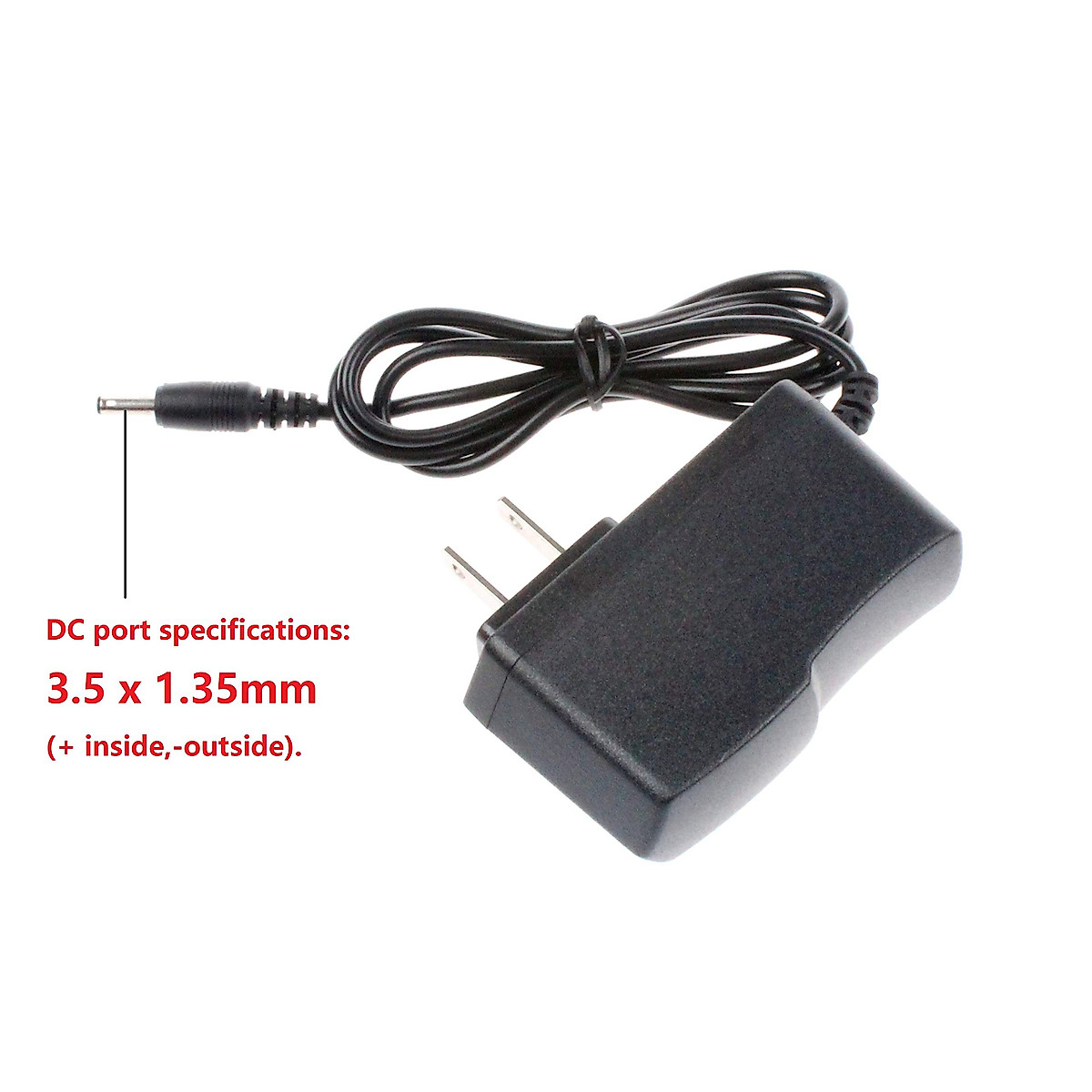 NOYITO AC to DC 4.5V 1A 1000mA Adapter Converter AC120V 100-240V to 4.5V Power Supply DC Interface 3.5 x1.35mm Wire Length 4.9 ft (Pack of 2)