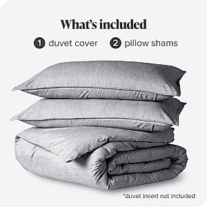 Bare Home Duvet Cover - Queen Size Bedding Set - Premium 1800 Super Soft Collection - Lightweight, Cooling - Soft Breathable Duvet Cover (Queen, Heathered Charcoal)
