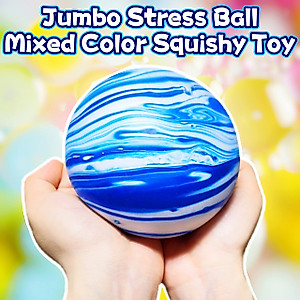 Giant Stress Balls for Kids and Adults - Jumbo Dough Balls Squishy Fidget Toy - Pull, Stretch and Squeeze Stress Ball Squishy Toys, Soft Dough Ball for Relax, Focus, Anxiety Relief (Blue)