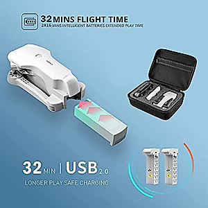 DRONEEYE 4DF10 Drone with 1080P Camera for Adults,RC Quadcopter with WiFi FPV Live Video for Kids Beginners,Trajectory Flight,App Control,3D Flips,Altitude Hold,2 Batteries,Carrying Case