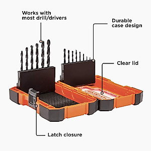 beyond by BLACK+DECKER Drill Bit Set, 14-Piece with Tool Organizer, 22-Compartment, 2-Pack (BDA14BODDAEV & BDST60714AEV)