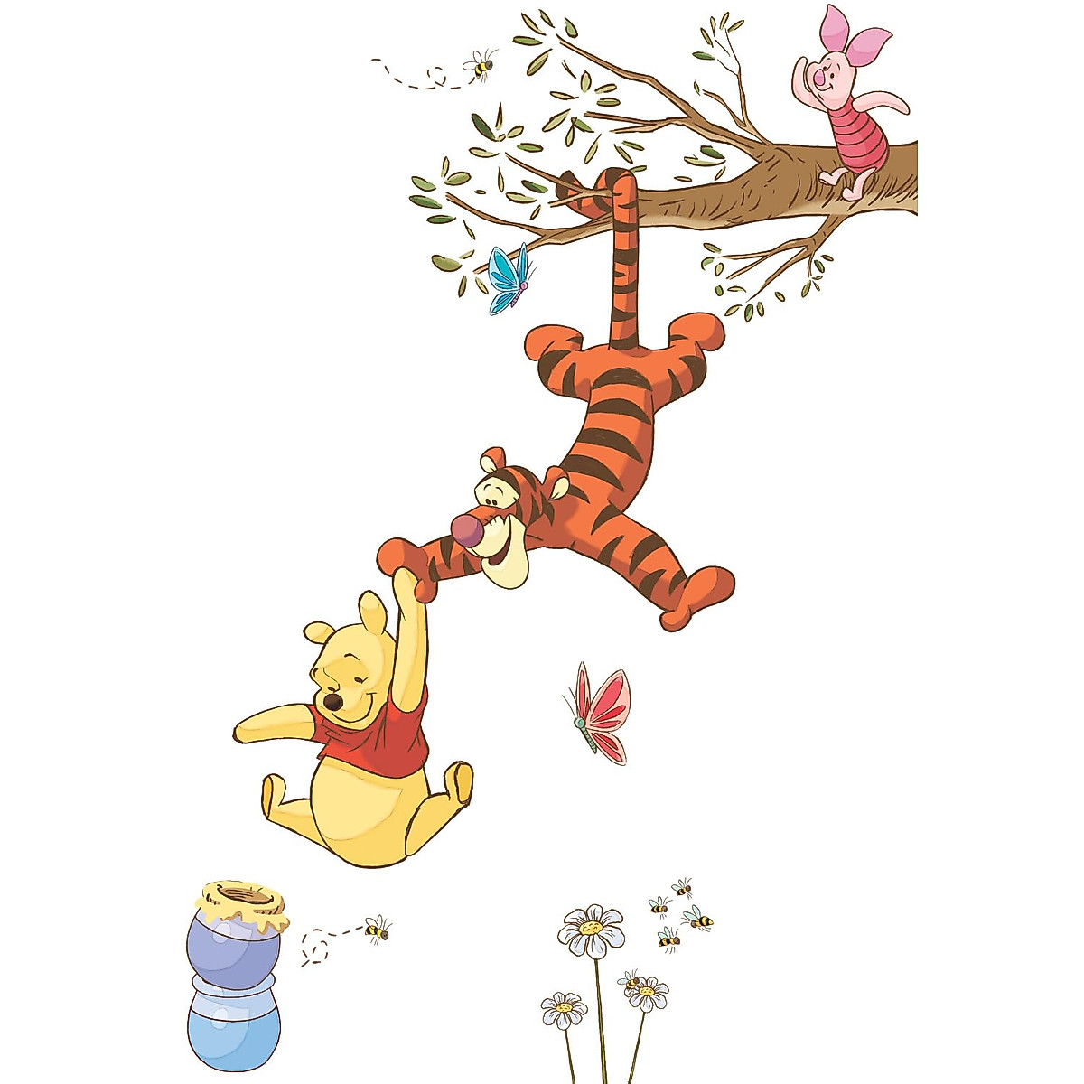 RoomMates RMK2463GM Swinging for Honey Wall Decal, Multicolor